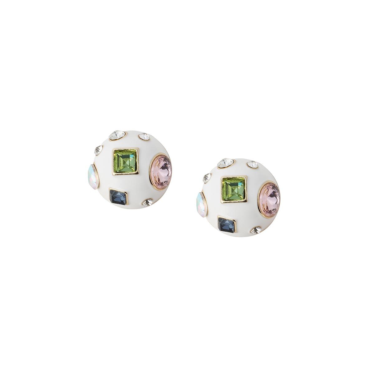 Click here for Sohi Womens The Cora Stud Earrings - White prices