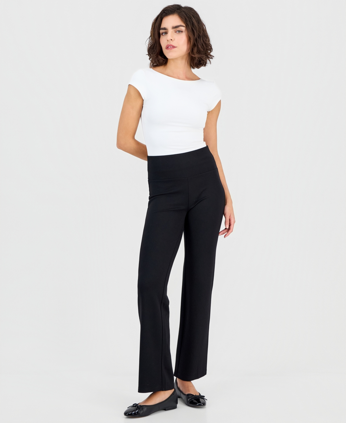 Click here for Ak Anne Klein Petite Serenity Knit Pull-On Pants -... prices