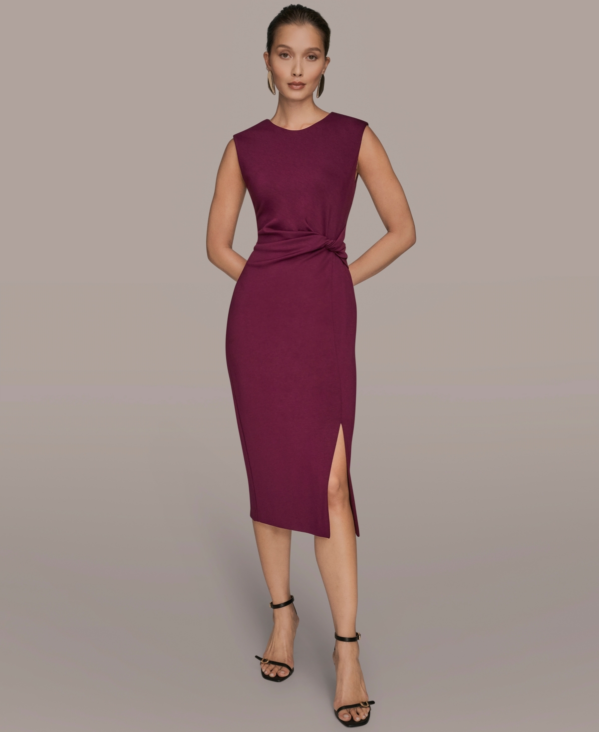 Click here for Donna Karan New York Womens Jewel-Neck Front-Slit... prices