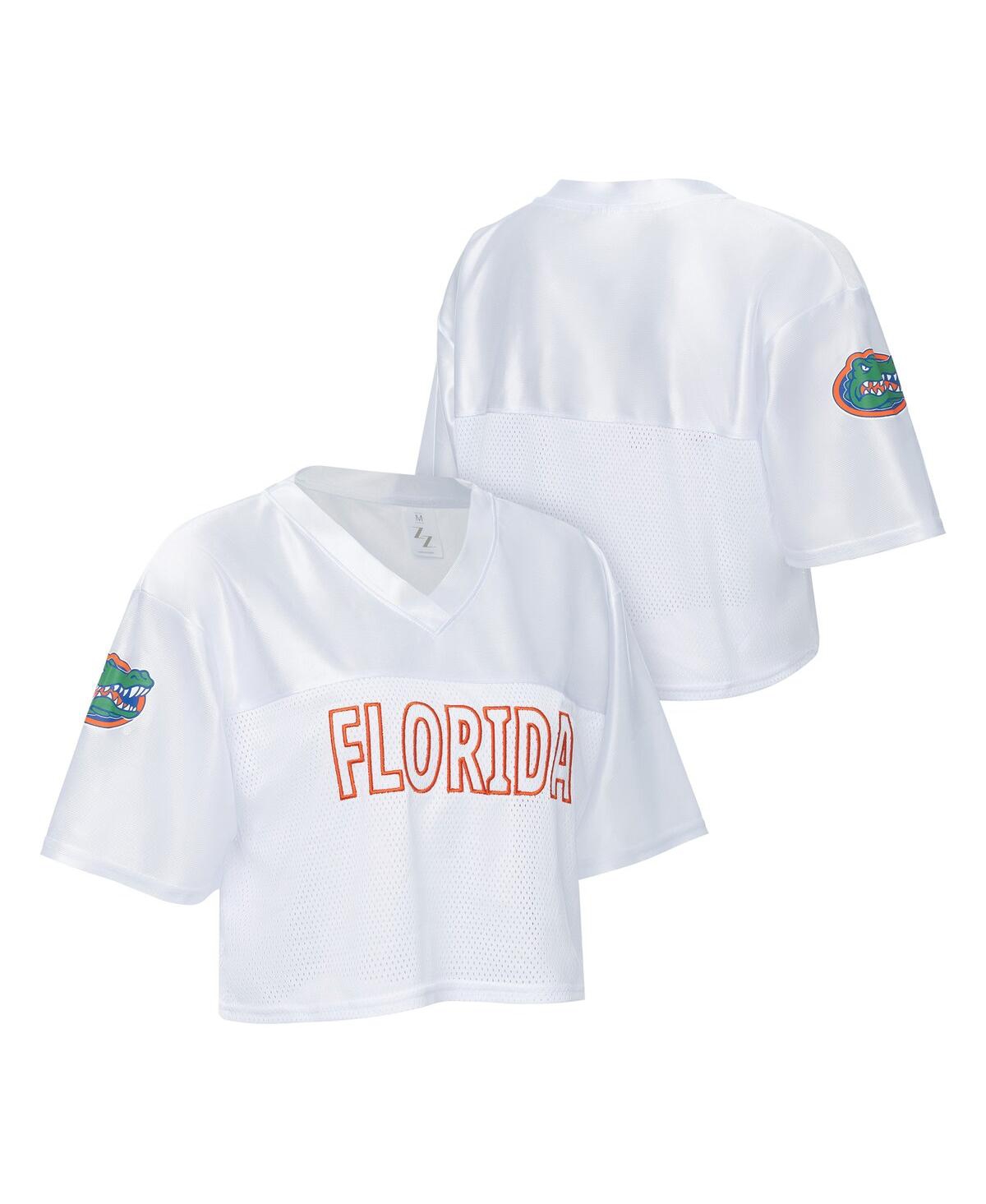 Click here for ZooZatz Womens White Florida Gators Mesh Cropped V... prices