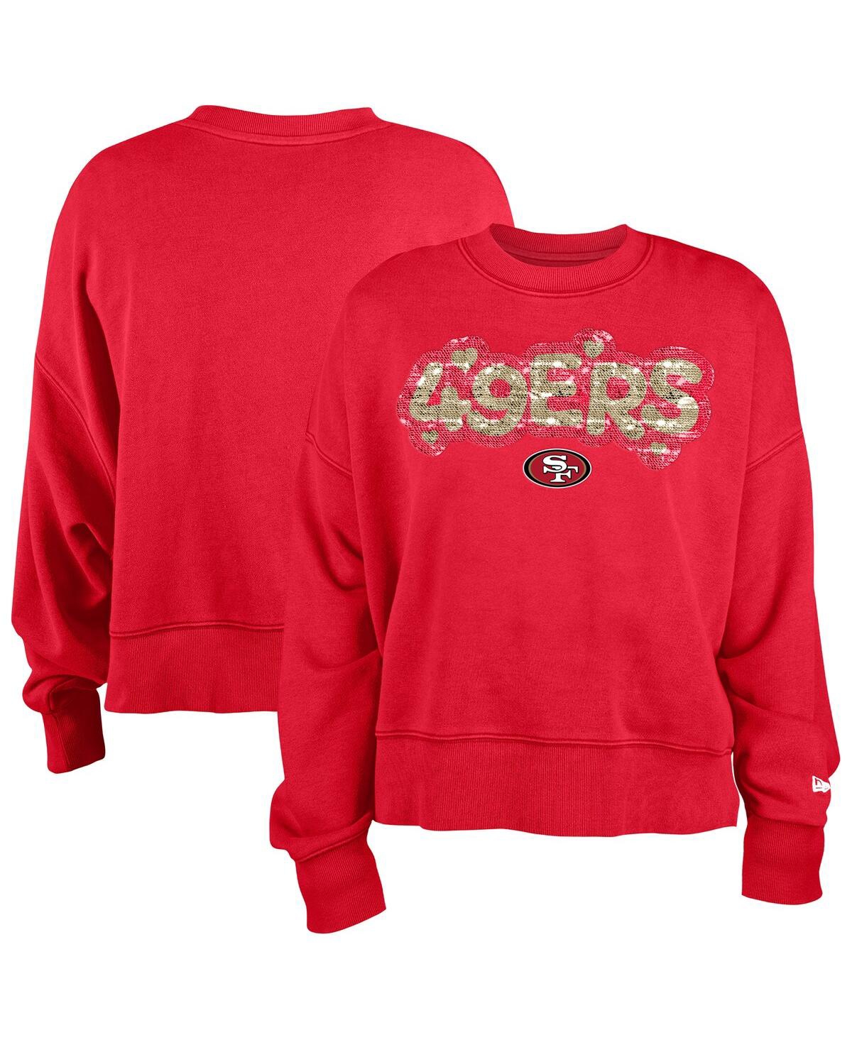 Click here for New Era Girls Scarlet San Francisco 49ers Flip Seq... prices