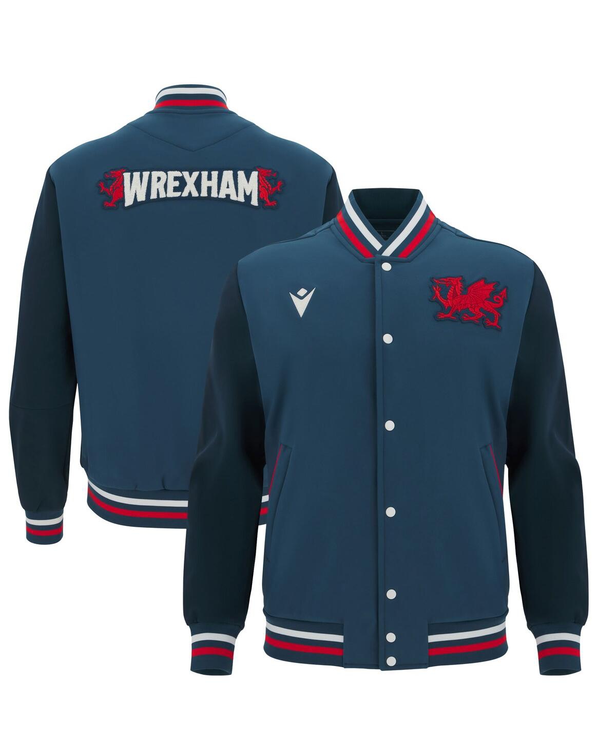 Click here for Macron Mens Navy Wrexham Anthem Full-Snap Varsity... prices