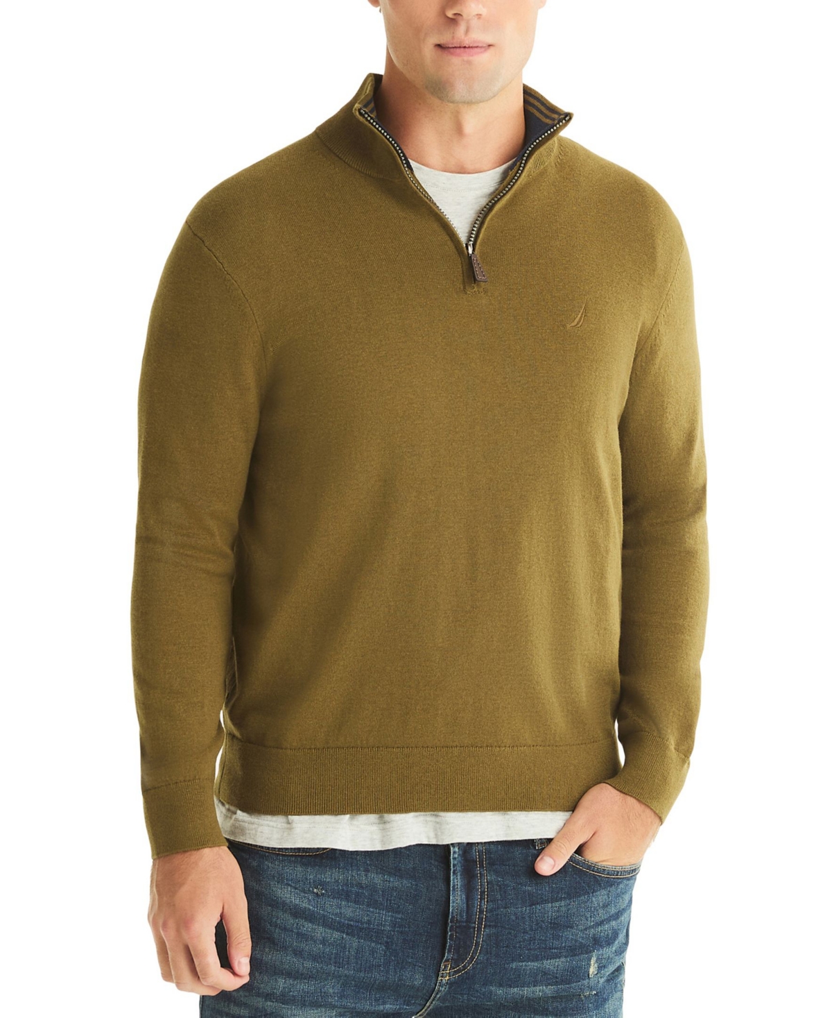 Click here for Nautica Mens Navtech Classic-Fit Solid Quarter Zip... prices