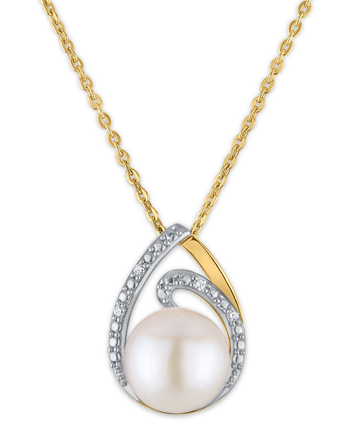 Click here for Macys Cultured Freshwater Pearl (10mm) and Cubic Z... prices