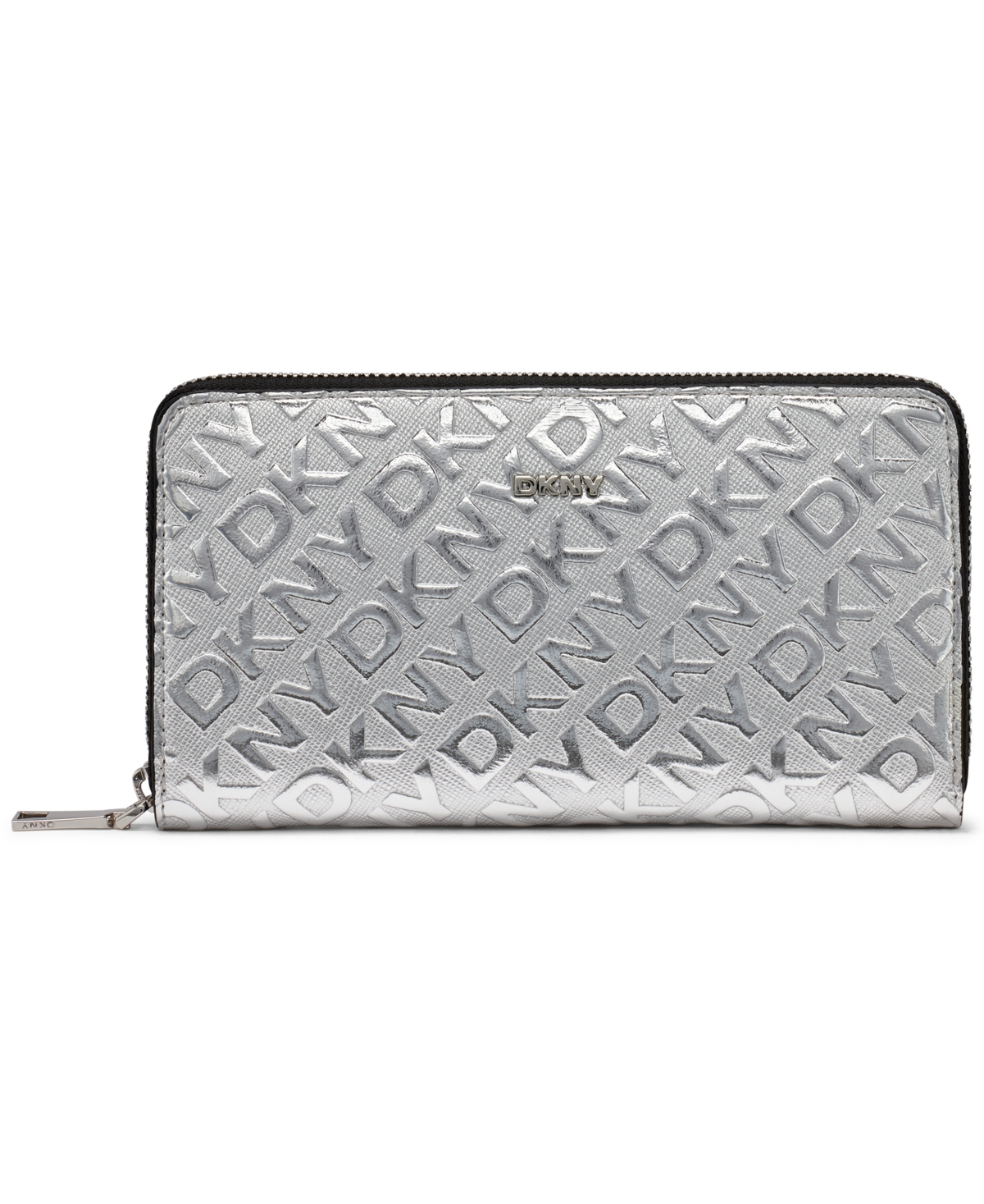 Click here for Dkny Ashlyn Large Zip Around Wallet - Silver prices