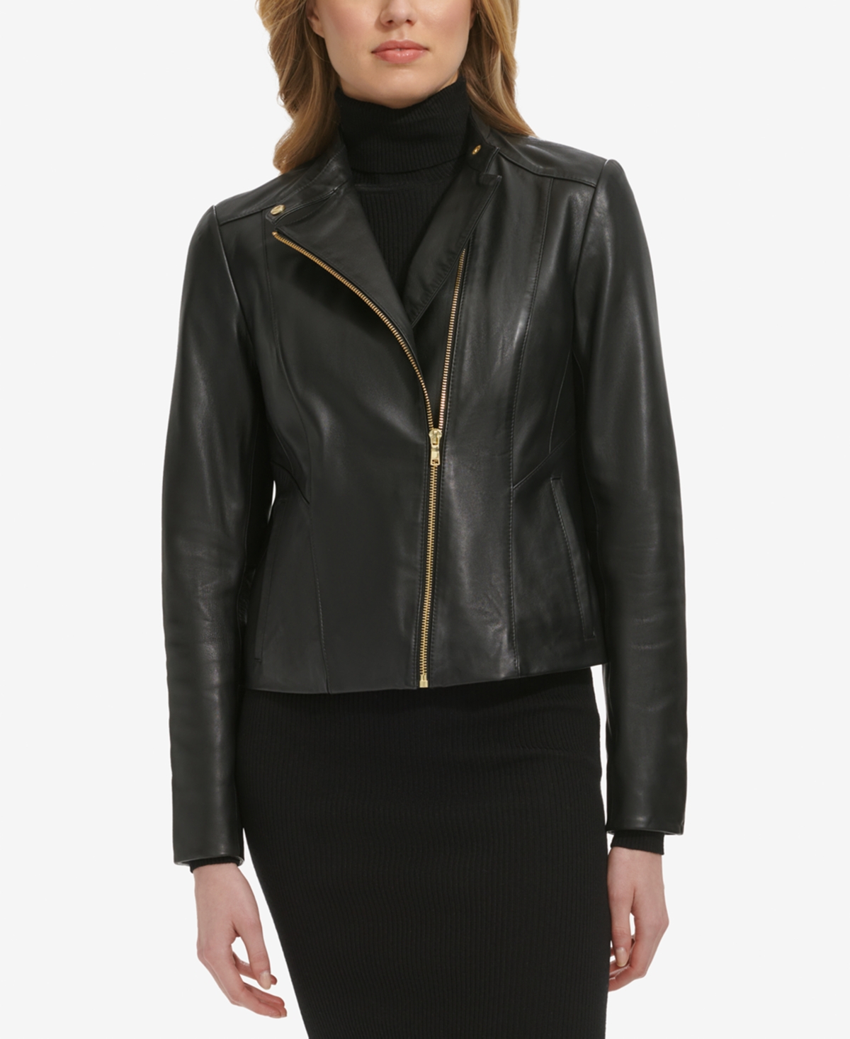 Cole Haan Racer Leather Jacket