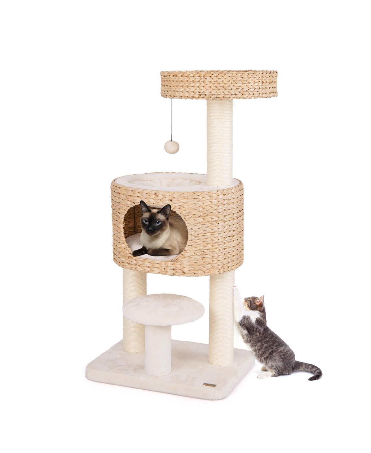 Click here for Gymax Modern Cat Tree w/Top Perch Cattail Fluff Co... prices