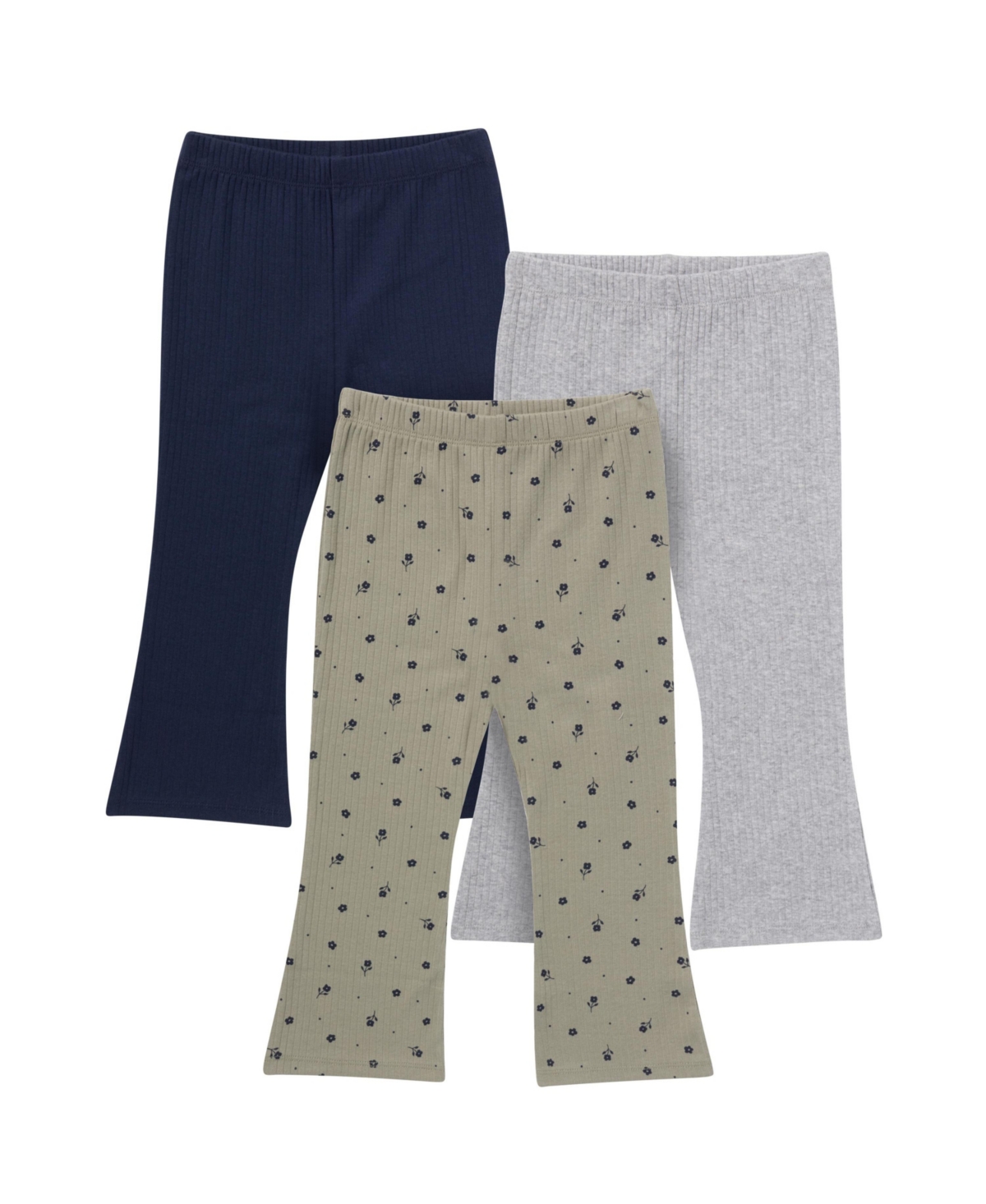 Click here for Gerber Toddler Girls 3-Pack Textured Flare Legging... prices