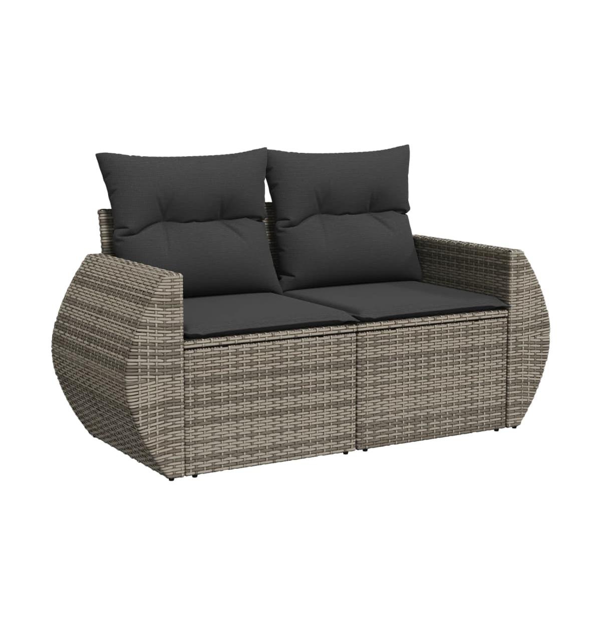 Click here for Garden Sofa Grey Pe rattan Large Adjustable Feet prices