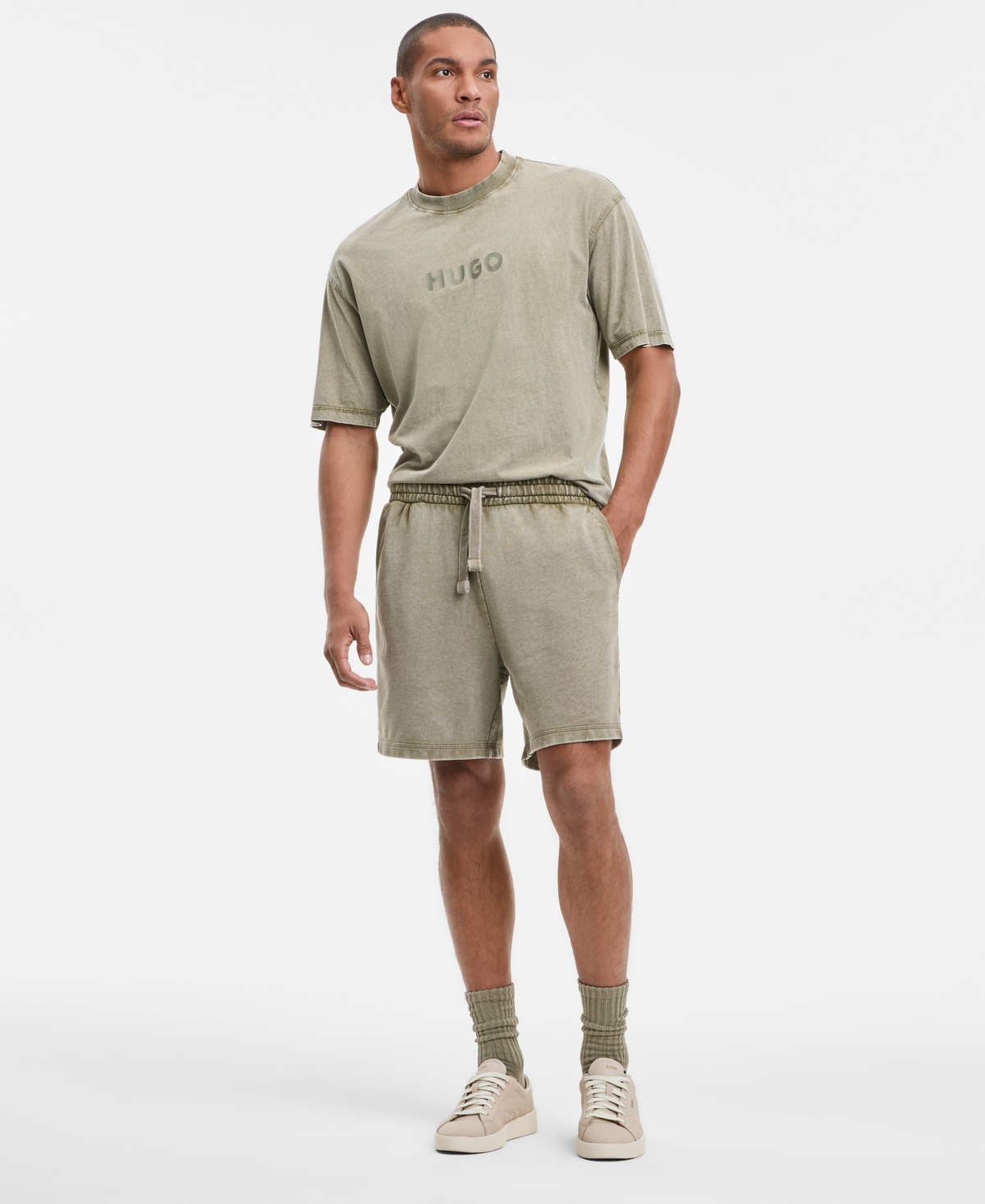 Click here for Hugo by Hugo Boss Mens Nebusho 7.8 Shorts - green prices