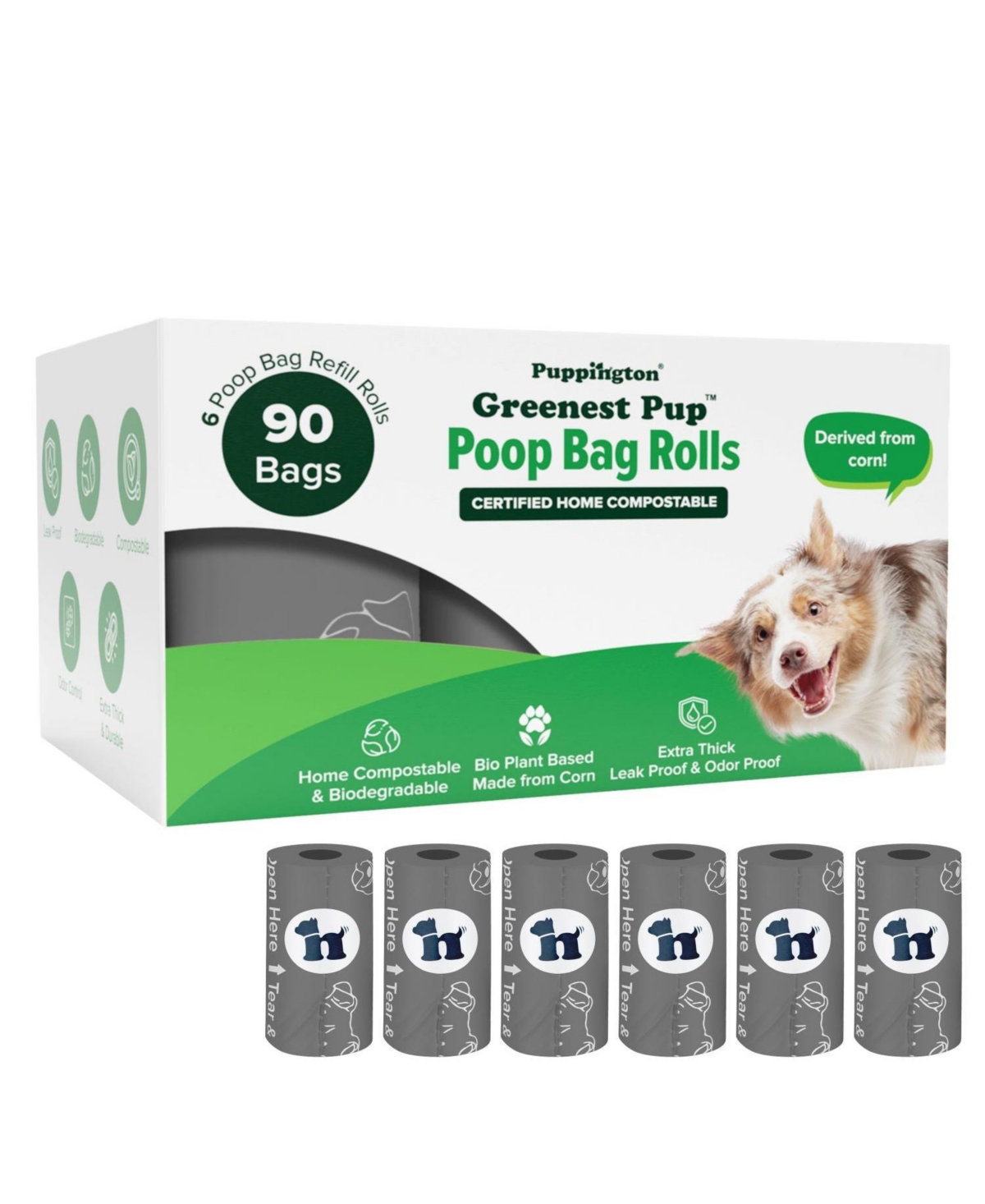 Click here for Compo Dog Poop Bags  90 Bags  Charcoal Gray - Char... prices