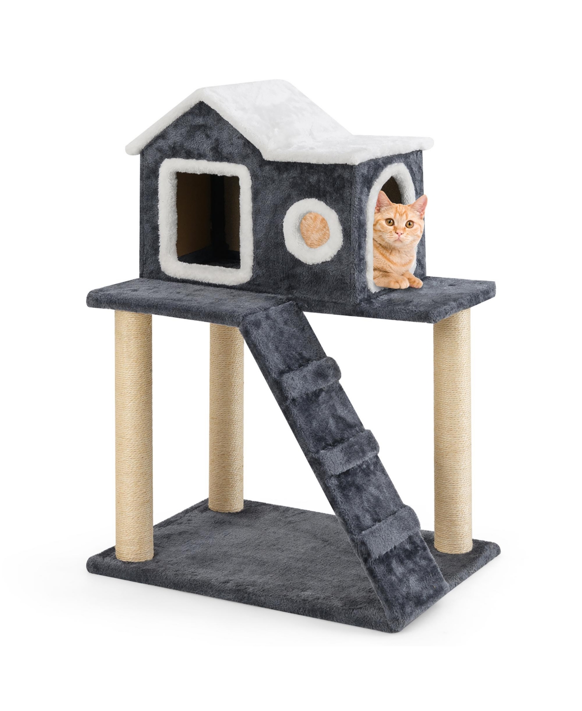 Click here for Gymax 35 Modern Cat Tree 3-level Cat Condo Furnitu... prices