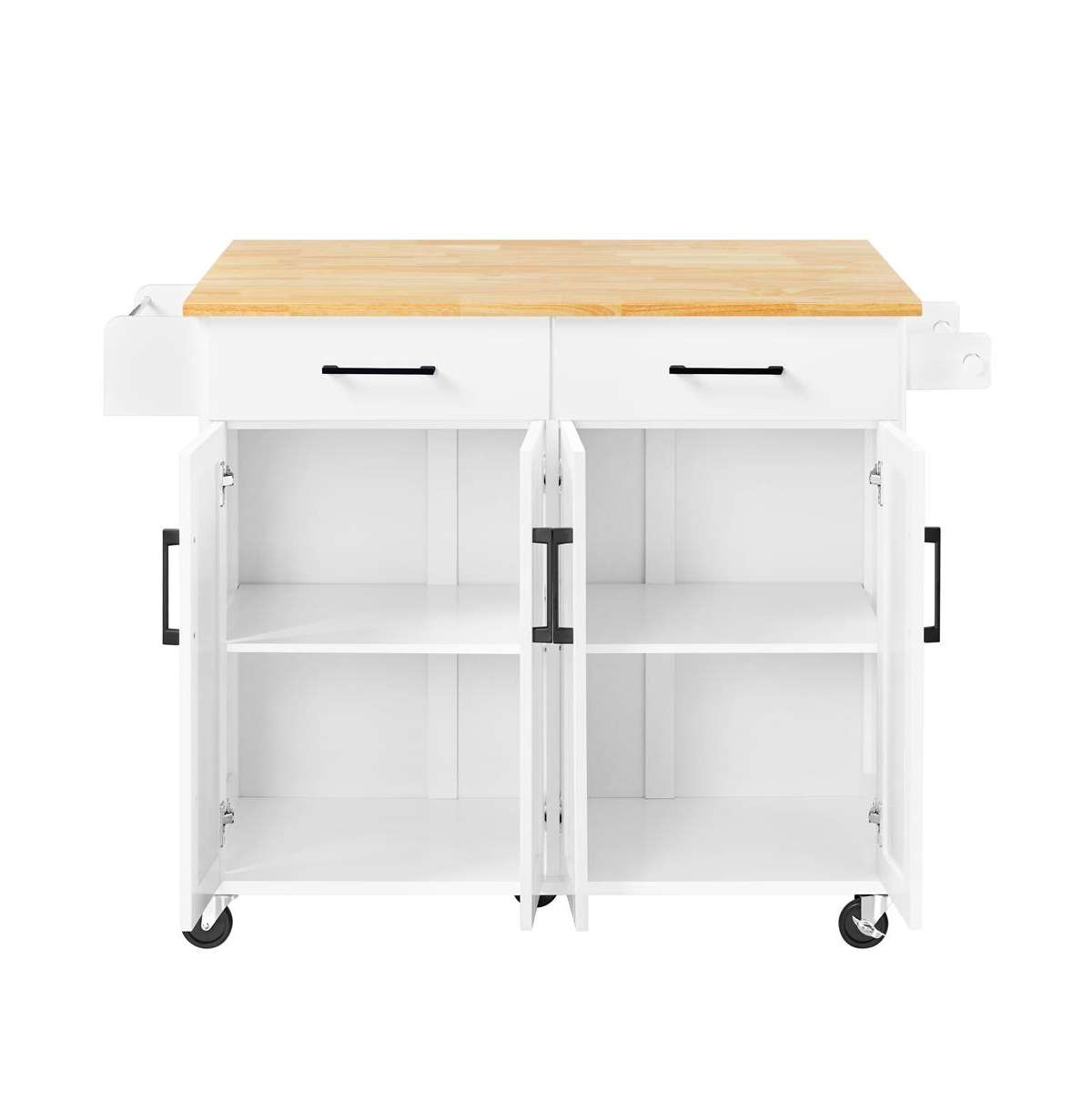 Click here for 36” H Kitchen Island on Wheels with Solid W... prices