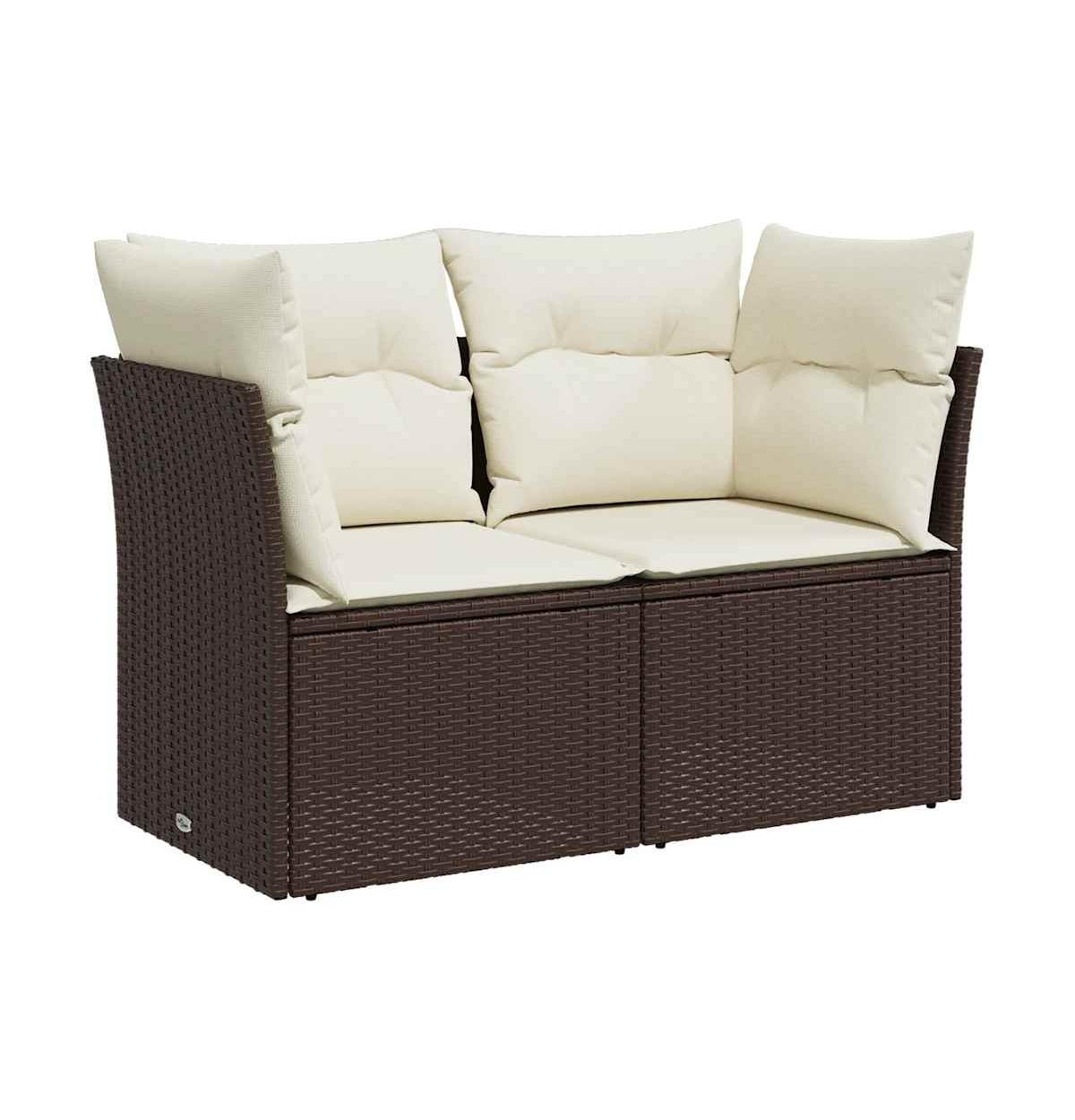 Click here for vidaXL Garden Sofa Brown Poly Rattan Medium Adjust... prices