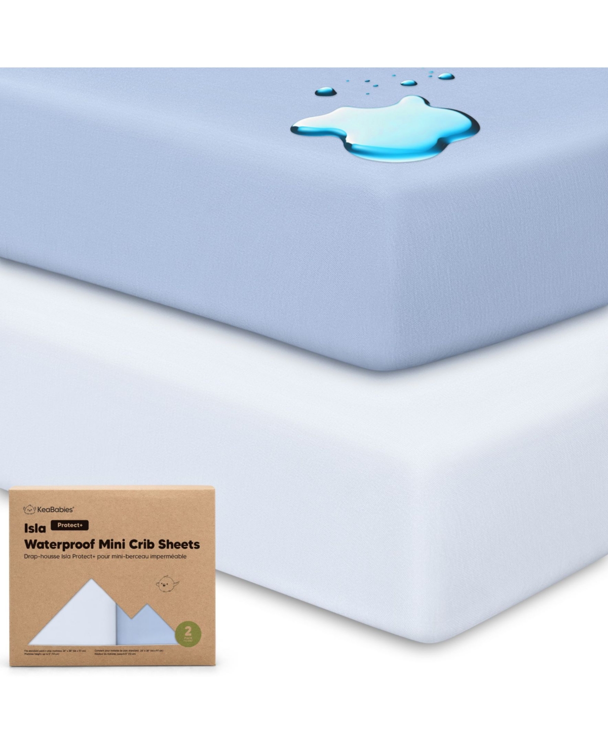 Click here for KeaBabies 2pk Isla Waterproof Mini Crib Sheets for... prices