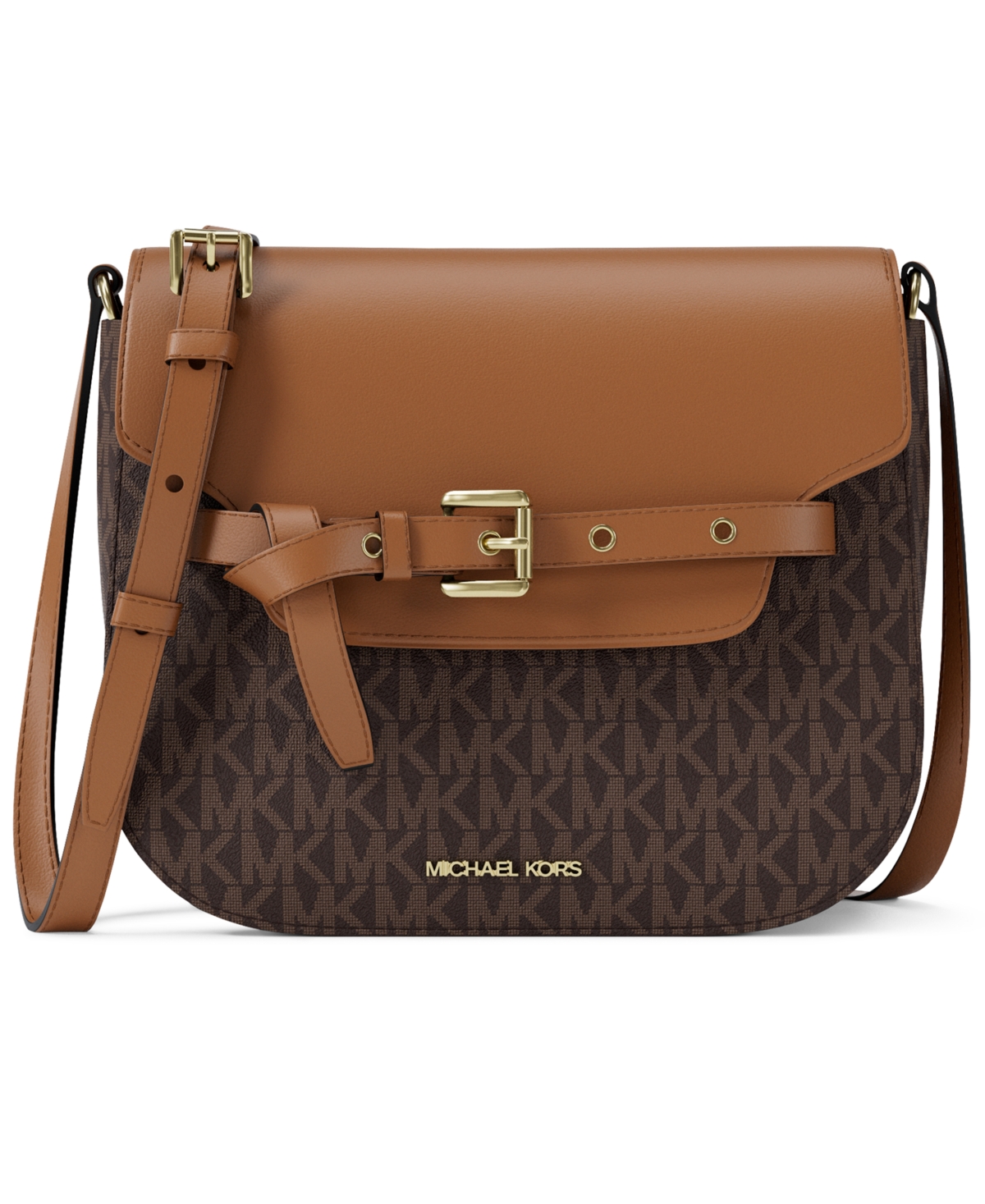 Click here for Michael Michael Kors Emilia Small Saddle Crossbody... prices