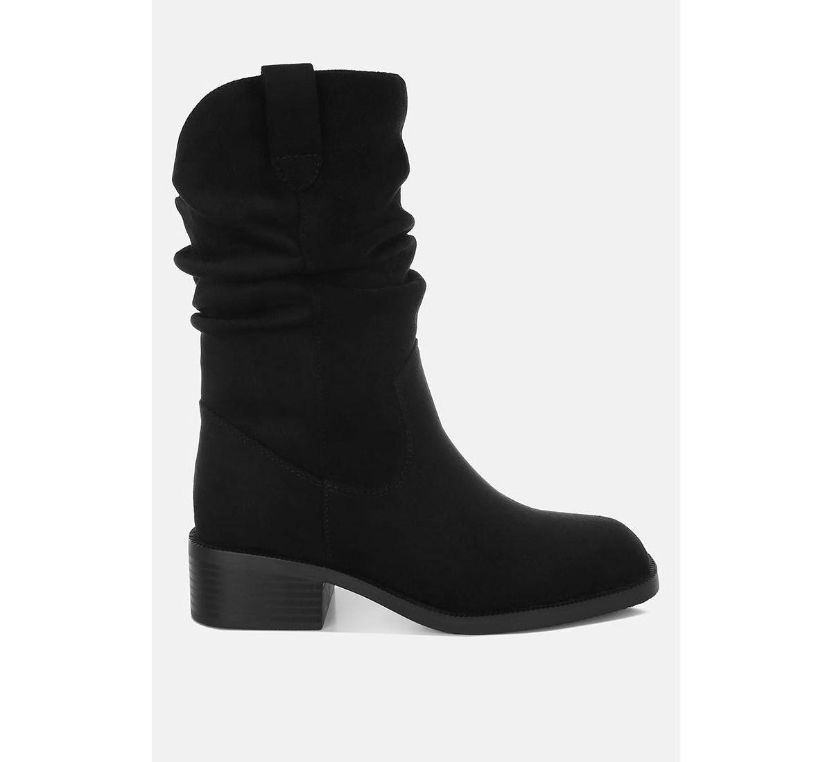 Click here for London Rag Ottawa Slouchy Cowboy Boots Women - Bla... prices