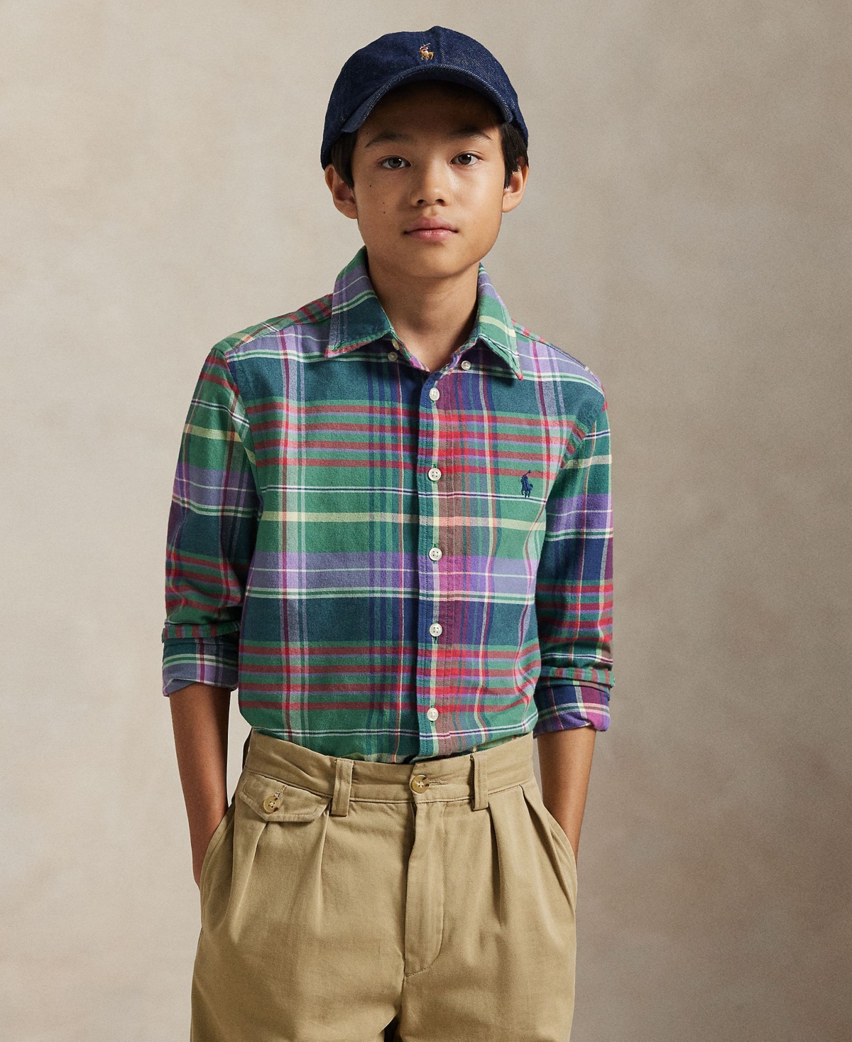 Click here for Polo Ralph Lauren Big Boys Plaid Brushed Cotton Ox... prices