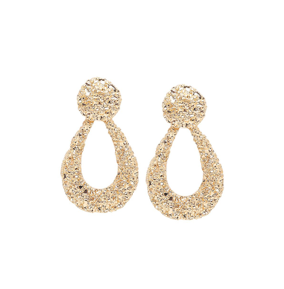 Click here for Sohi Womens Gold Textured Teardrop Earrings - Gold prices