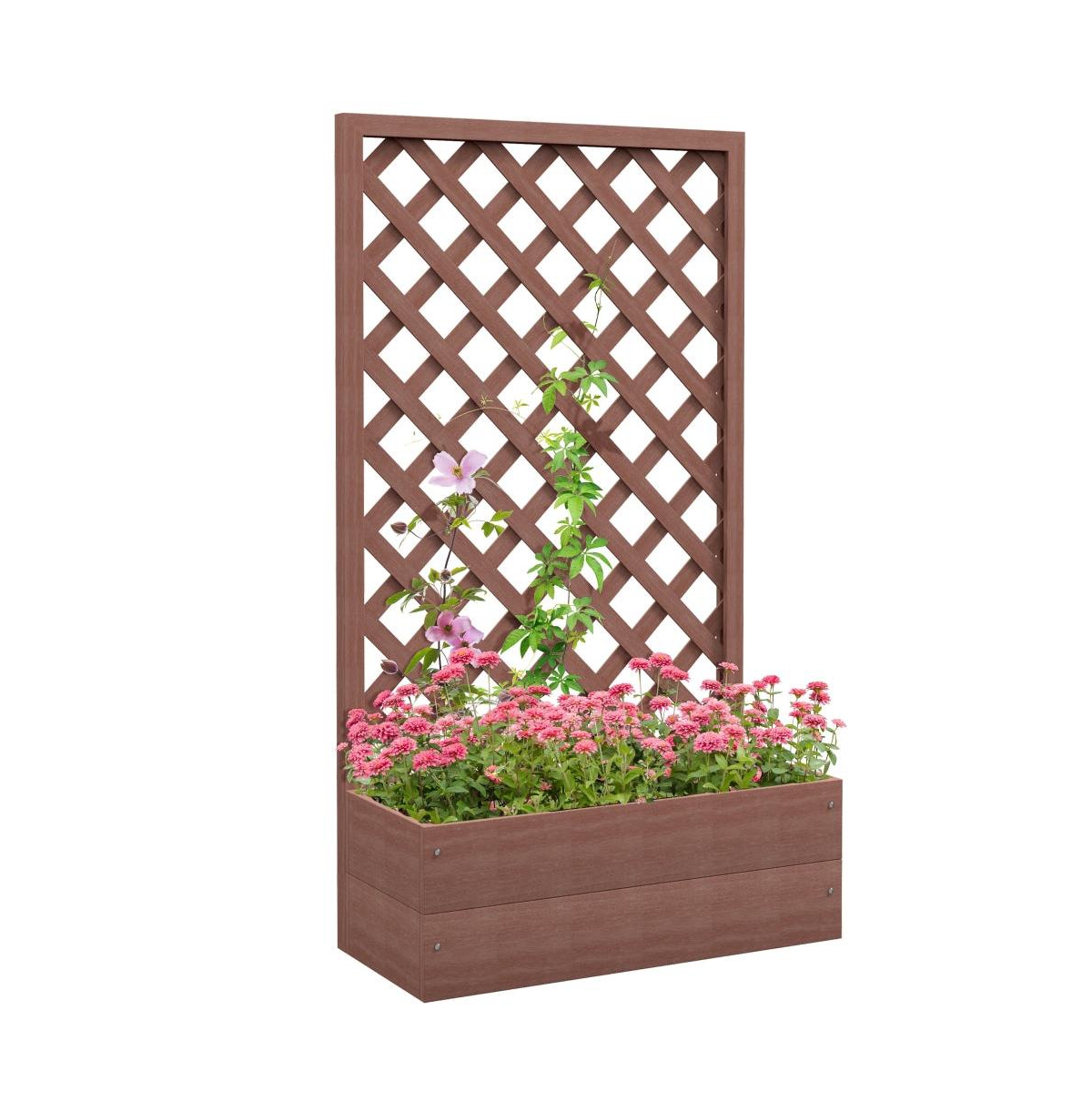 Click here for Chic Crate Outsunny Wood Planter Box with Trellis... prices