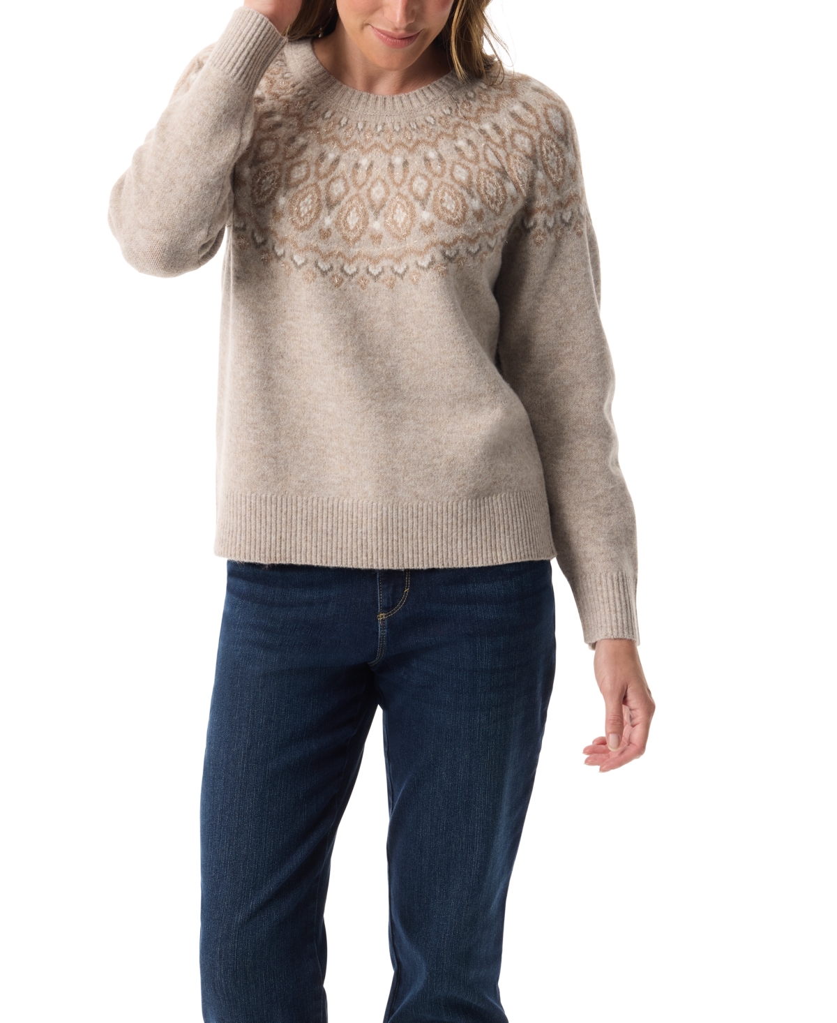 Click here for Gloria Vanderbilt Womens Juna Fair Isle Long Sleev... prices