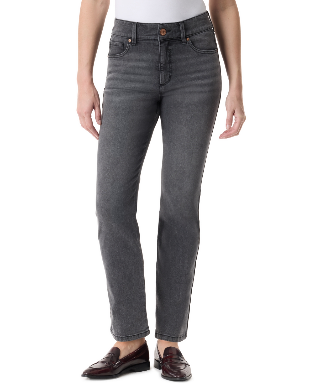 Click here for Gloria Vanderbilt Womens High Rise Straight Jeans... prices