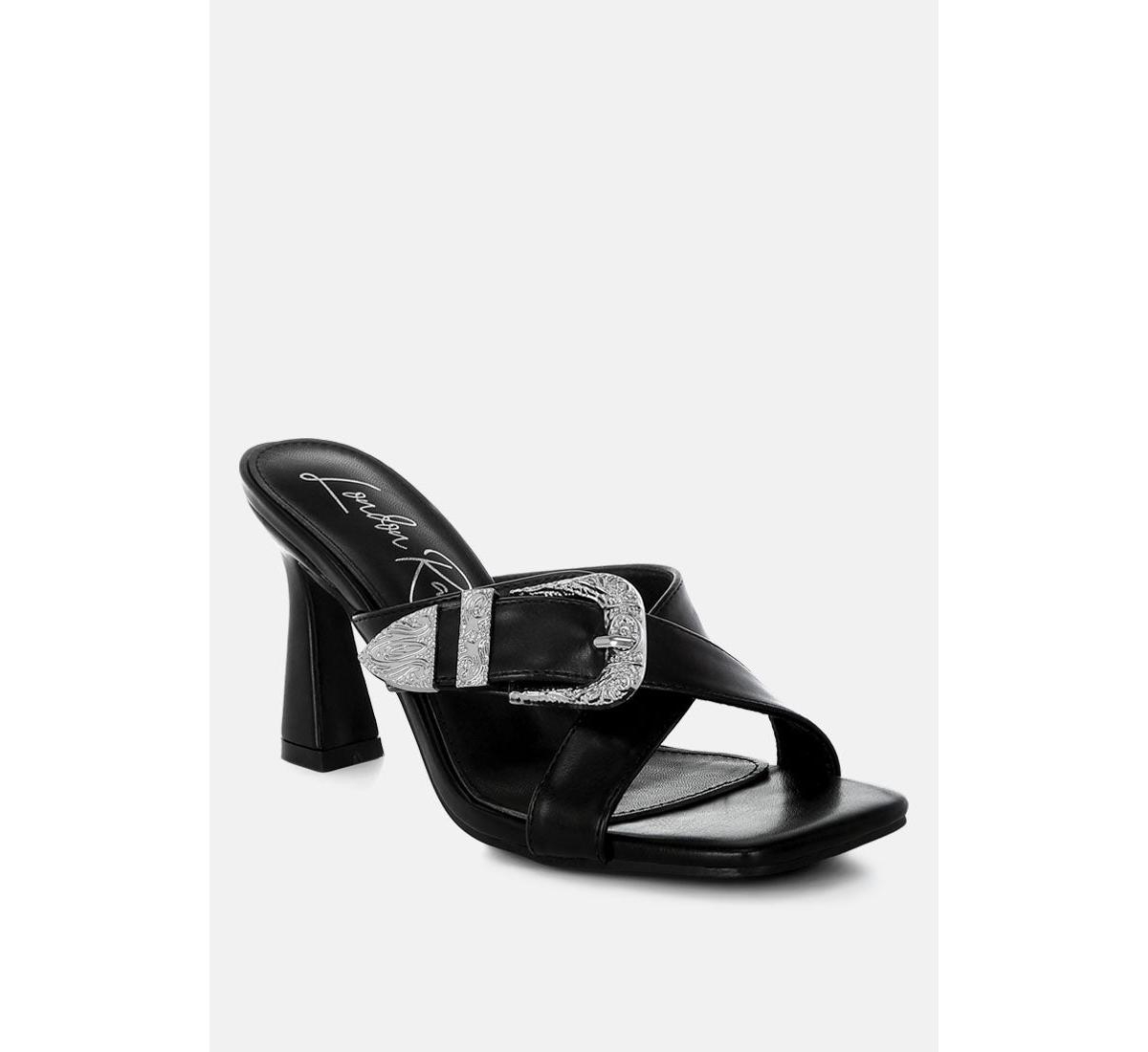 Click here for London Rag Mohaya Engraved Metallic Buckle Sandals... prices
