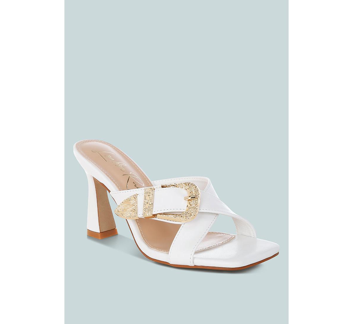 Click here for London Rag Mohaya Engraved Metallic Buckle Sandals... prices