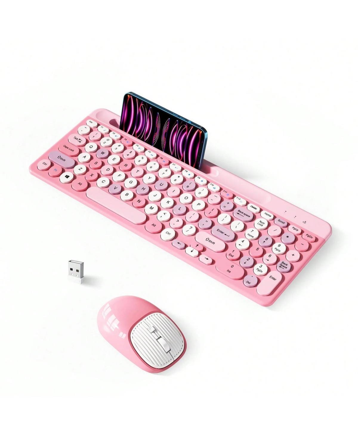 Click here for risokeys Retro Wireless Keyboard Mouse Combo - Rou... prices