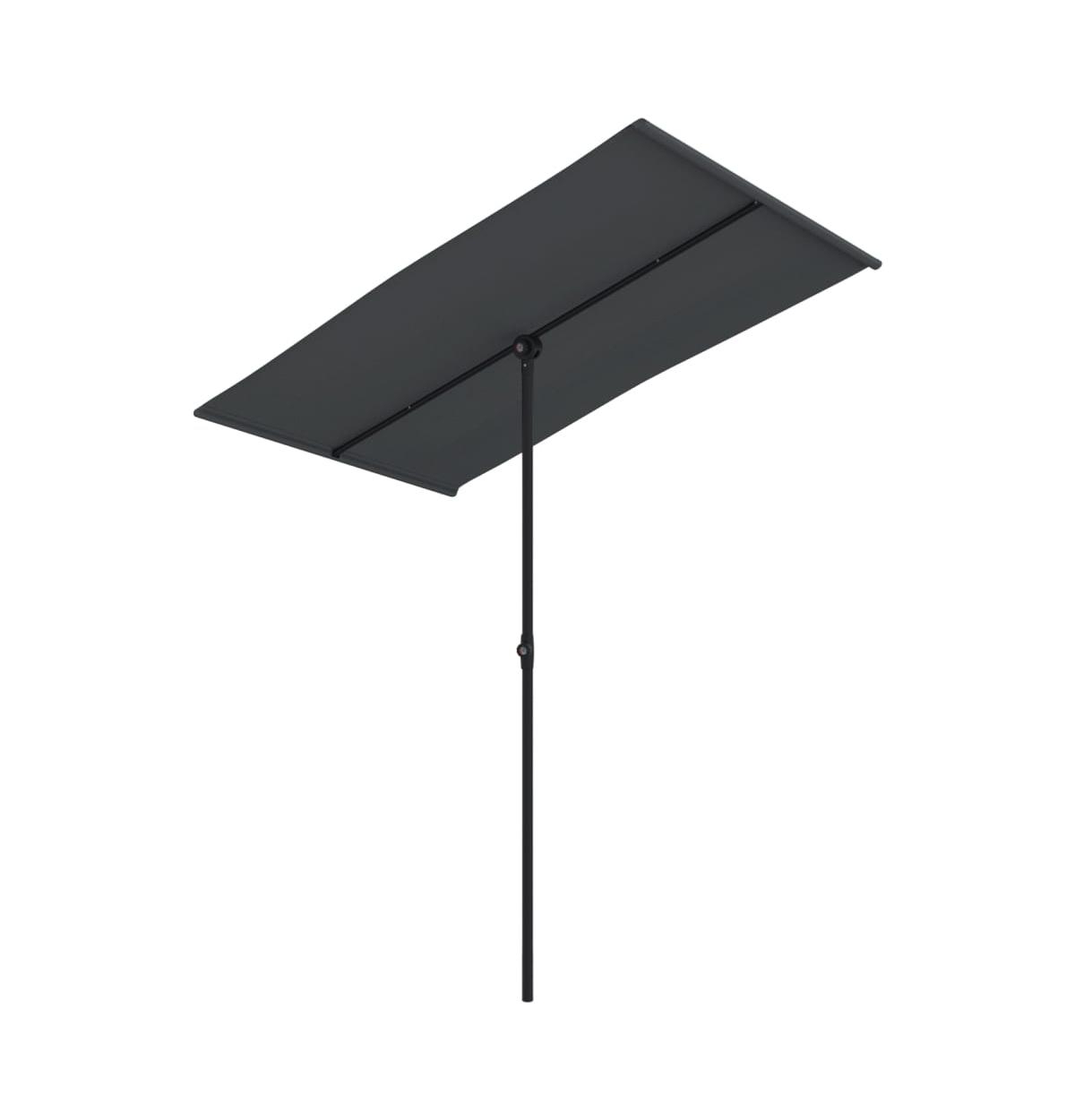 Click here for vidaXL Garden Parasol Black Polyester  Aluminum Me... prices