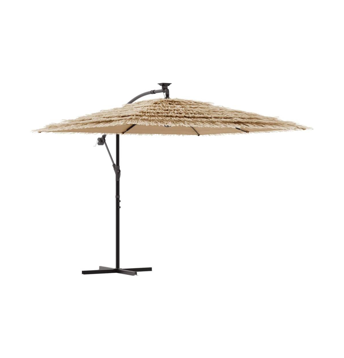 Click here for vidaXL Garden Parasol Brown Polyester Large Adjust... prices
