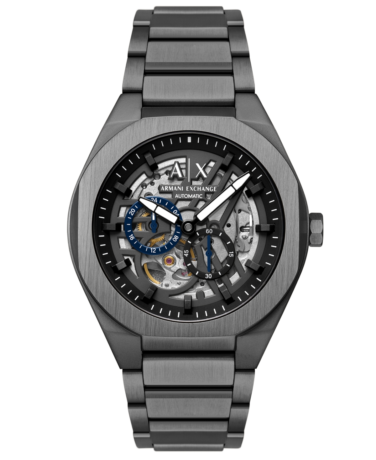 Click here for Armani Exchange Mens Sync Automatic Gunmetal Stain... prices