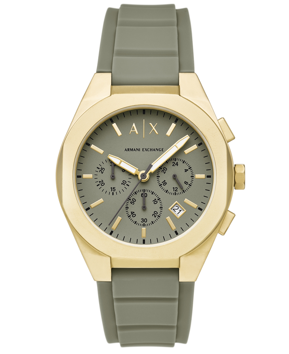 Click here for Armani Exchange Mens Sync Chronograph Green Silico... prices