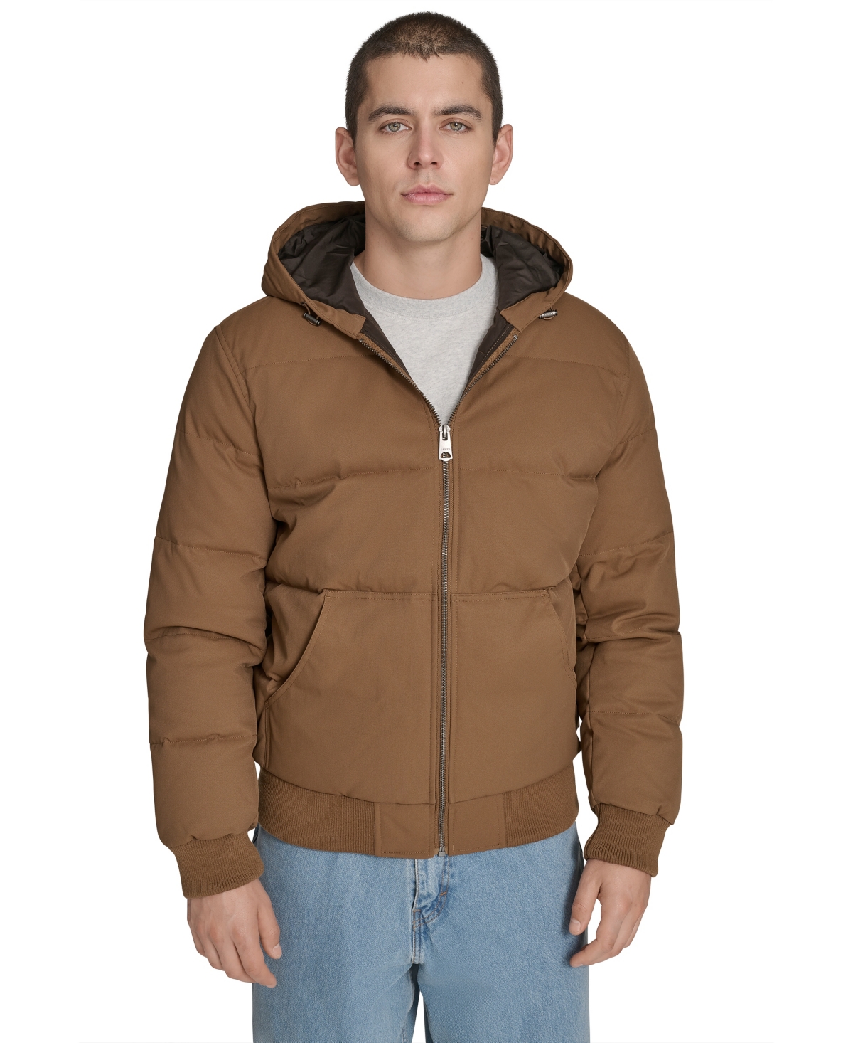 Click here for Levis Mens Quilted Bomber with Hood Jacket - Worke... prices