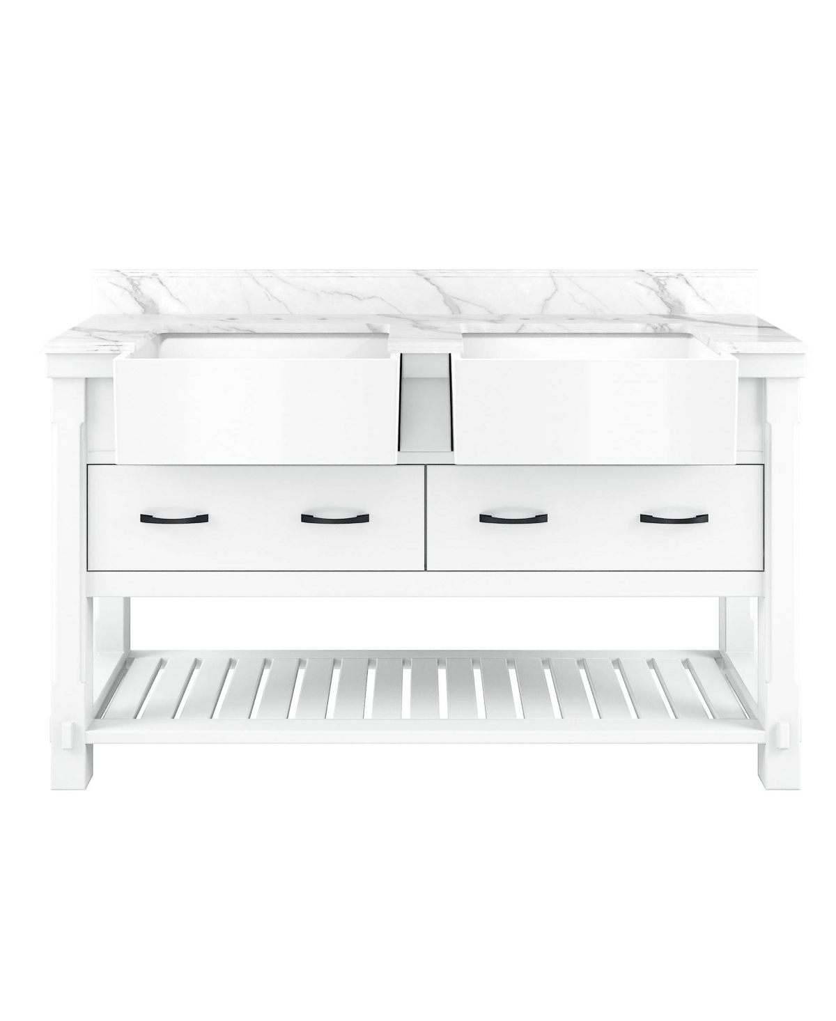 Click here for Casainc 60-Inch Solid Wood Bathroom Vanity with Qu... prices