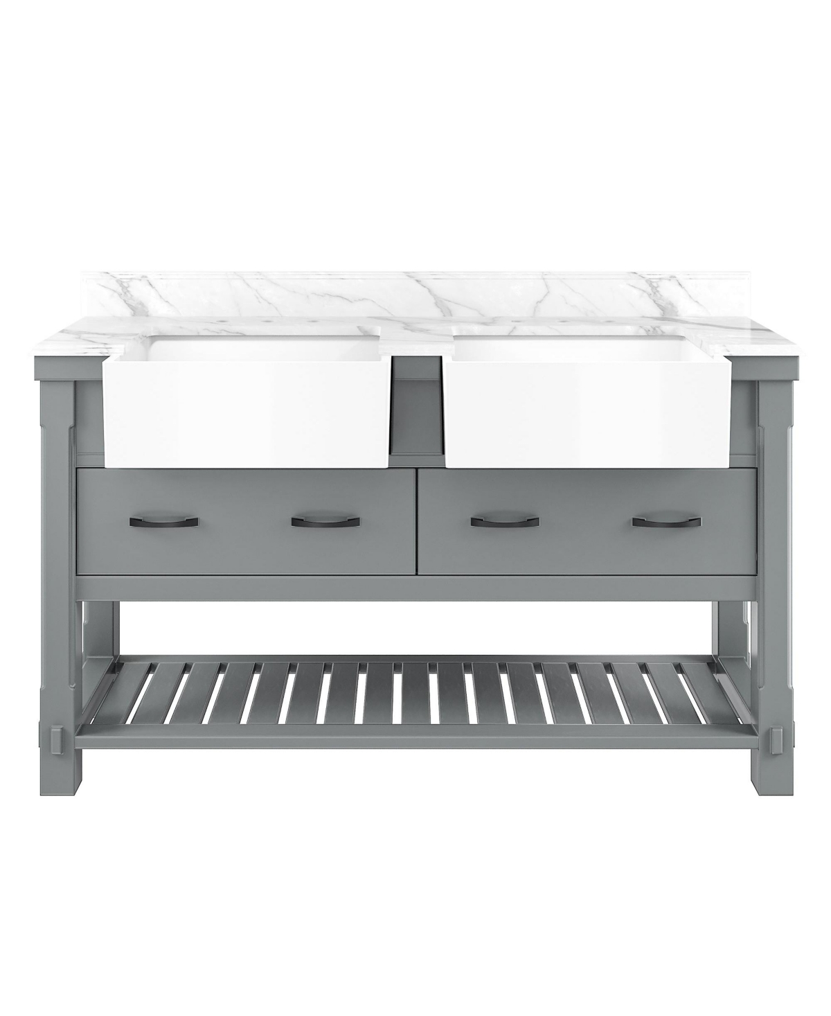Click here for Casainc 60-Inch Solid Wood Bathroom Vanity with Qu... prices