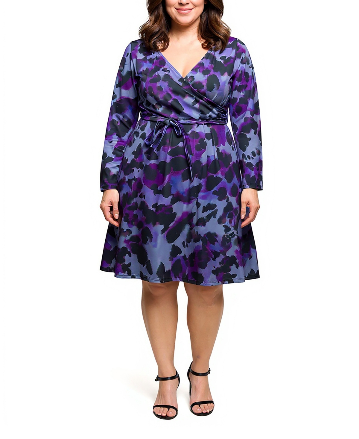 Click here for 24seven Comfort Apparel Plus Size Long Sleeve Wrap... prices