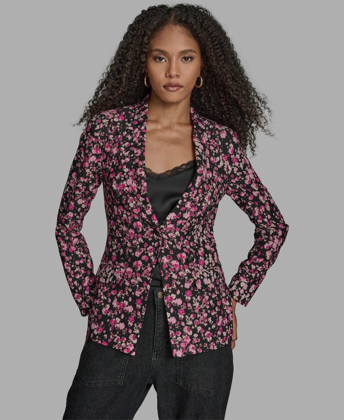 Click here for Bcbg Womens Printed One Button Long Sleeve Blazer... prices