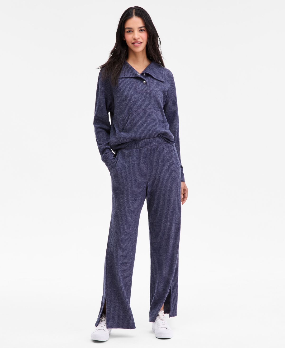 Click here for Nautica Jeans Womens High-Rise Wide-Leg Knit Pants... prices