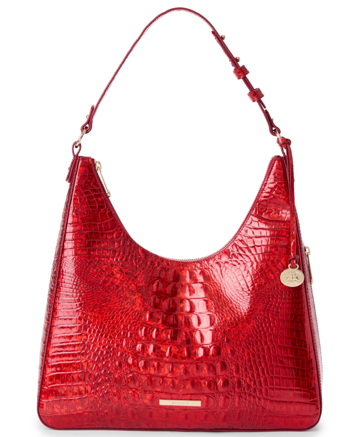Click here for Brahmin Tabitha Leather Shoulder Bag - Red Opal Me... prices