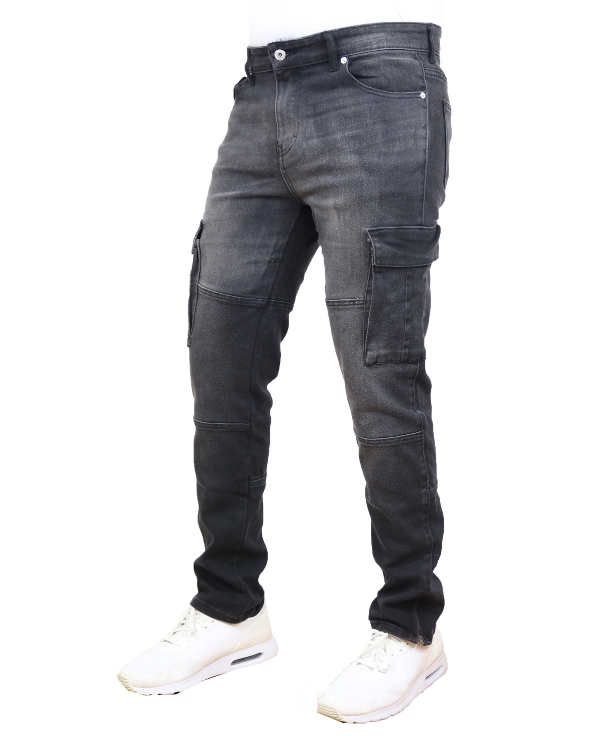 Click here for Blue Ice Mens Stretch Cargo Pocket Jeans - Black prices