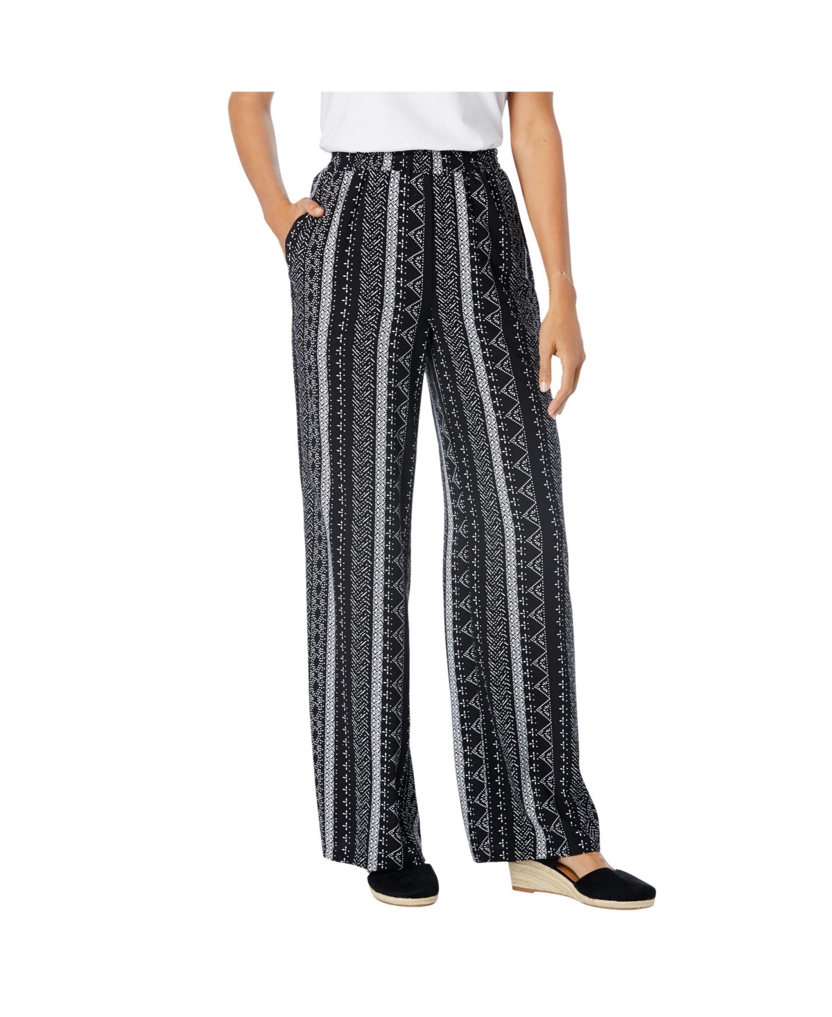 Click here for Woman Within Womens Within Tall Pull-On Elastic Wa... prices