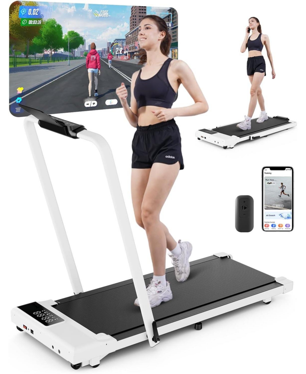 Click here for DeerRun 3 in 1 Walking Pad Treadmill  300 Weight C... prices