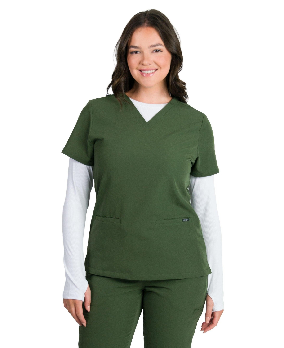 Click here for Medgear Sofia Womens Slim Scrubs Top with 3 Pocket... prices
