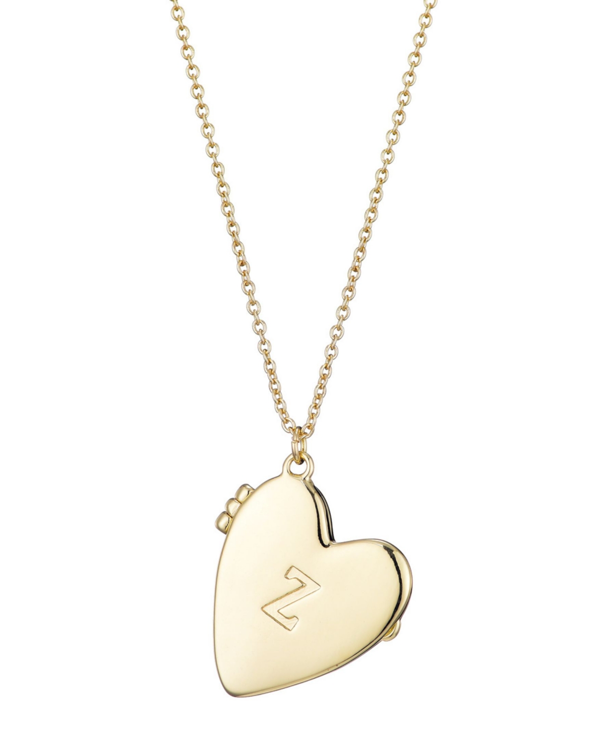 Click here for Adornia Gold Initial Heart Locket Necklace - Gold-... prices