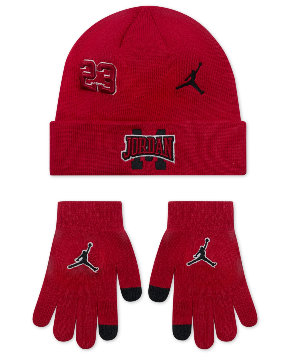 Click here for Jordan Kids 8-20 2-Piece Neutral Patch Beanie and... prices