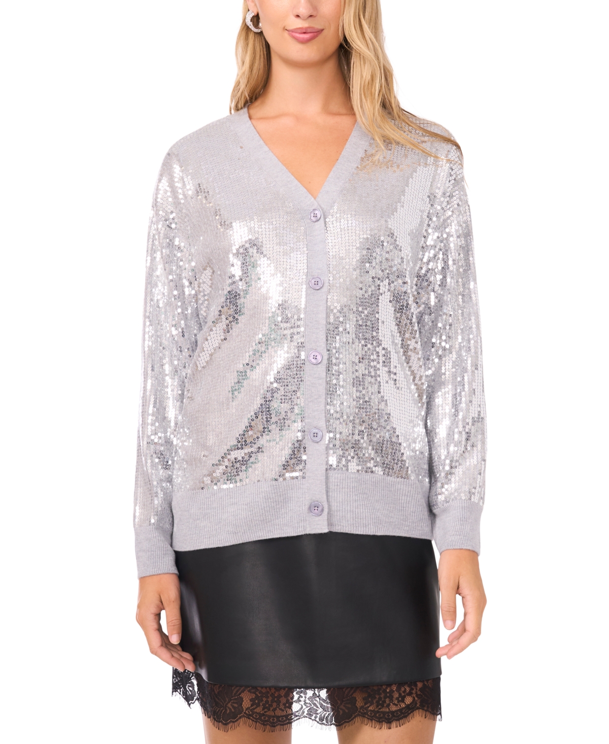 Click here for Vince Camuto Womens Sequin Long Sleeves Cardigan S... prices