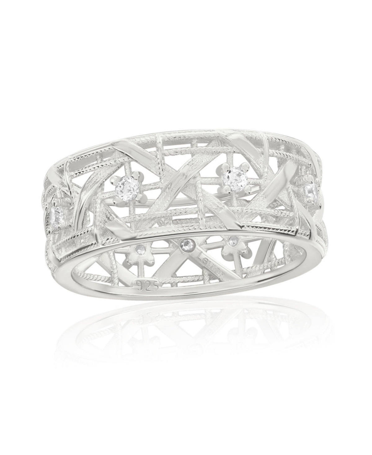 Click here for Suzy Levian Sterling Silver Cubic Zirconia Cutout... prices