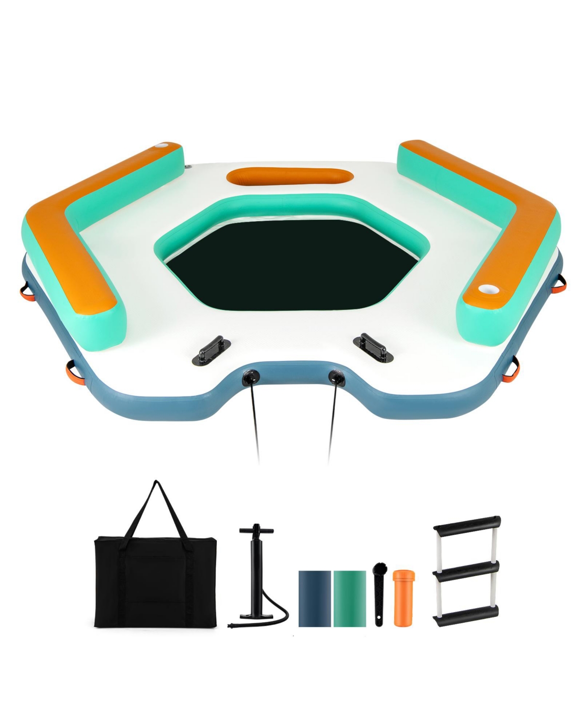 Click here for 8.7 Ft Inflatable Floating Dock with Detachable La... prices