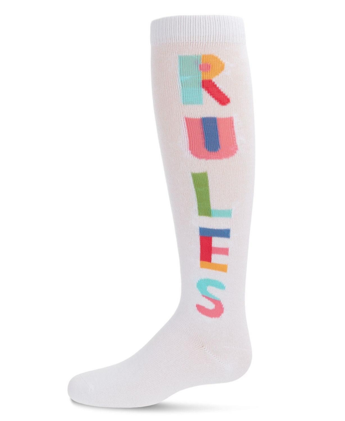 Click here for MeMoi Big Girls Camp Rules Knee High Sock - White prices